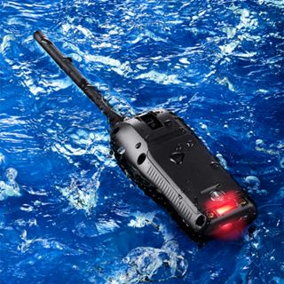 Icom IC-M37 with Float'n Flash 6 Watt Marine VHF Radio Transceiver ...